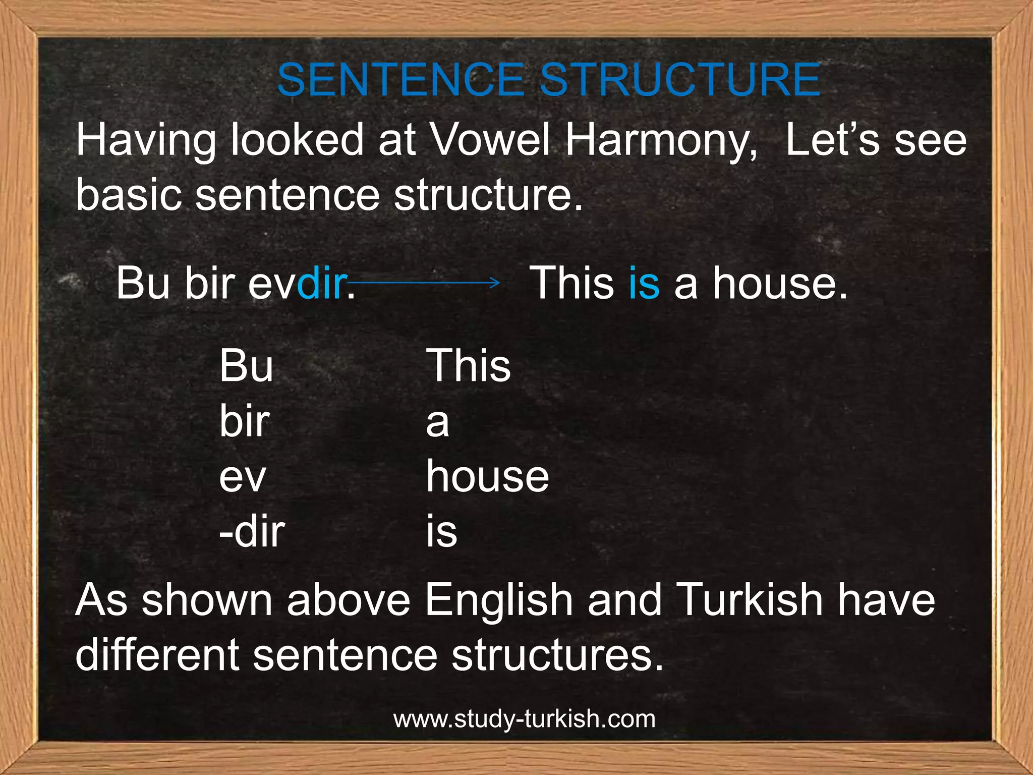 Class 2 vowel harmony-sentence structure | PPT