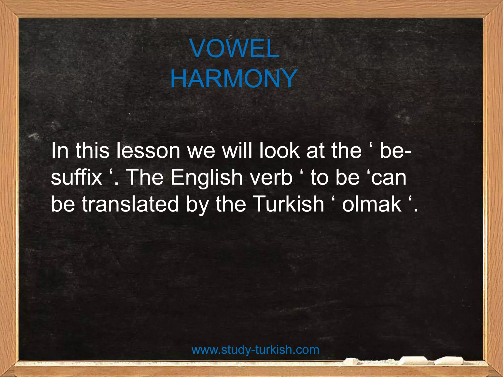 Class 2 vowel harmony-sentence structure | PPT