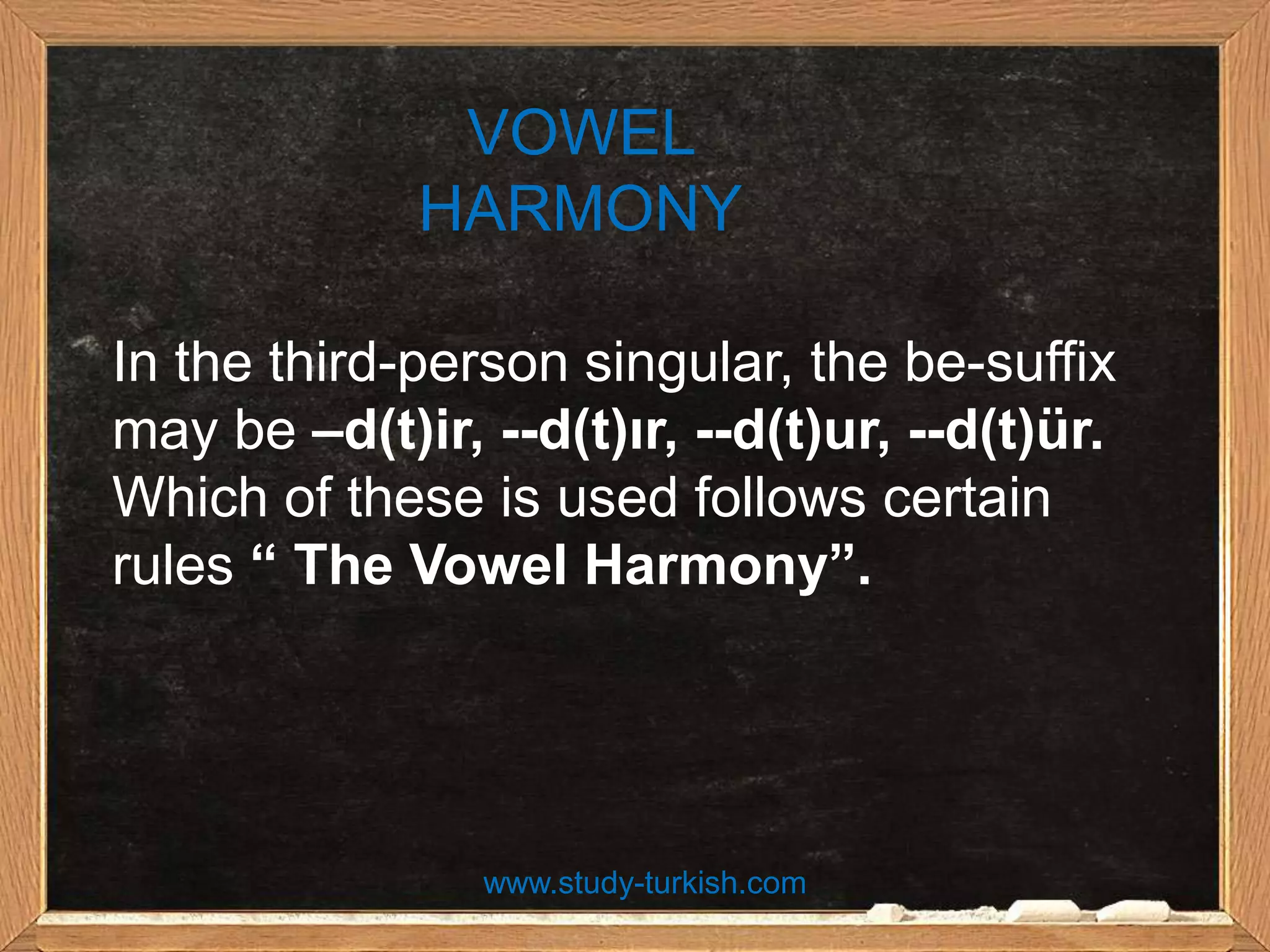 Class 2 vowel harmony-sentence structure | PPT