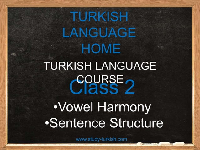 Class 2 vowel harmony-sentence structure | PPT
