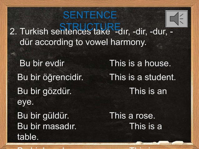 Class 2 vowel harmony-sentence structure | PPT
