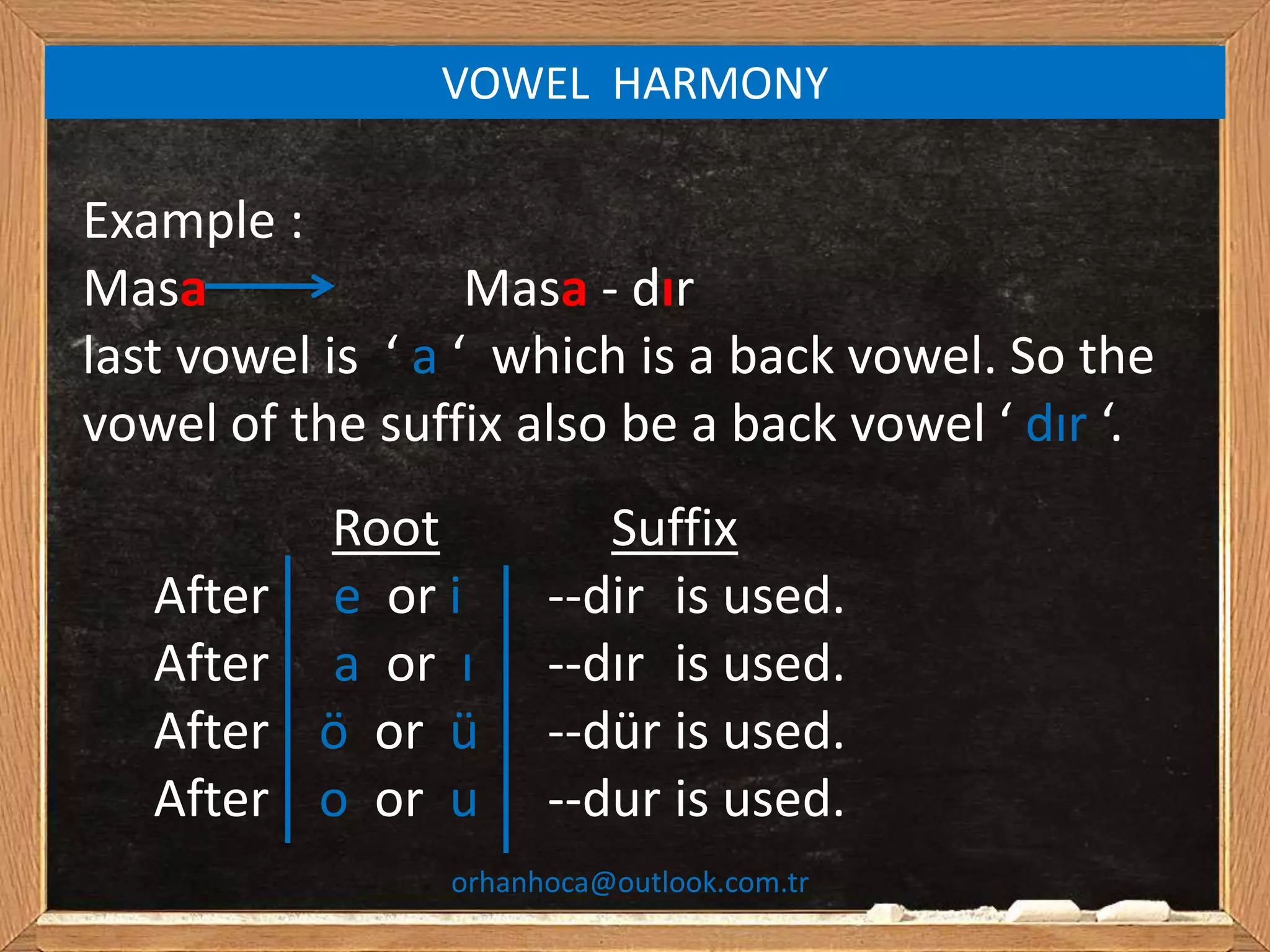 Online Turkish Grammar Vowel Harmony Sentence Structure | PPT