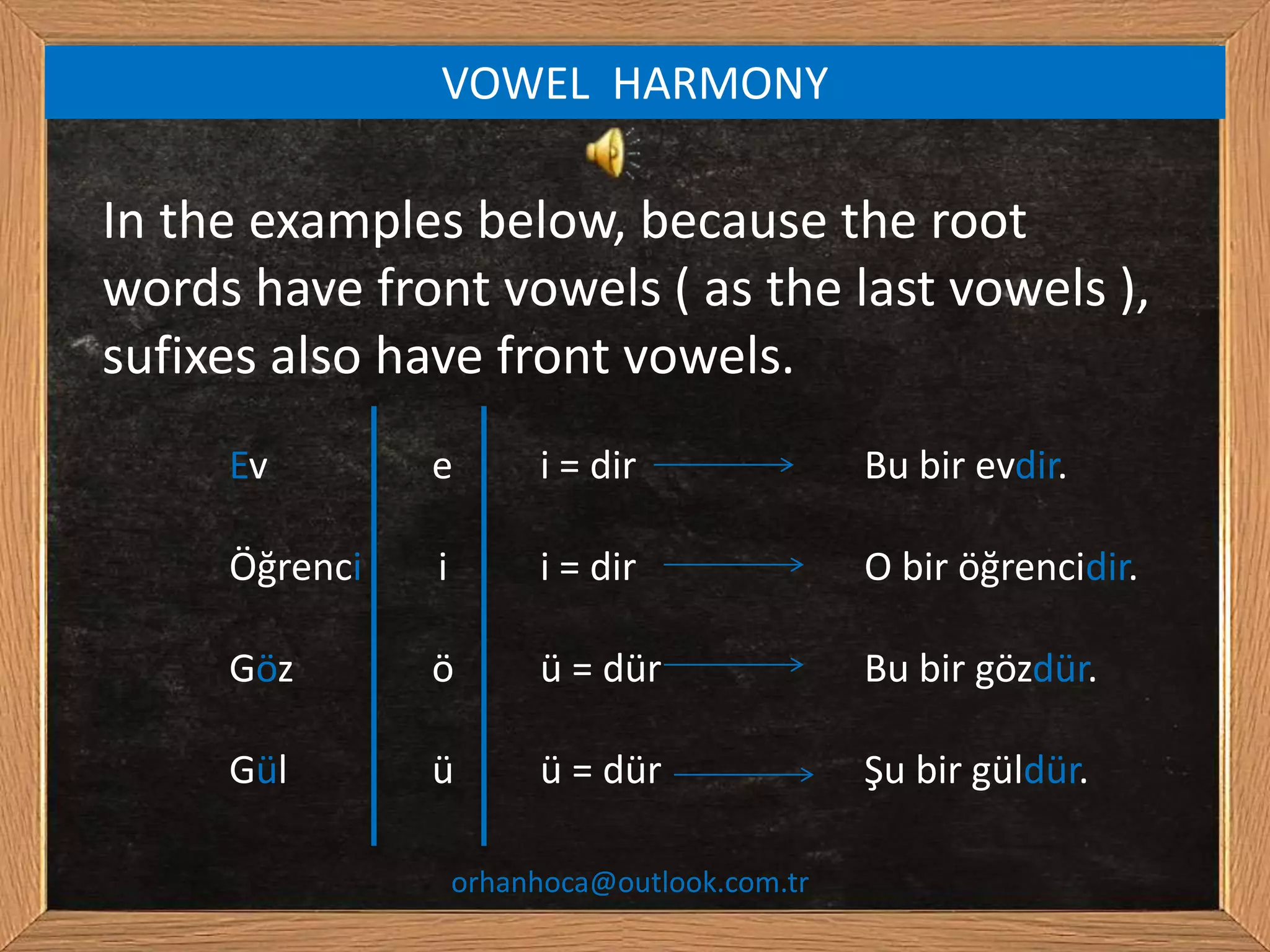 Online Turkish Grammar Vowel Harmony Sentence Structure | PPT