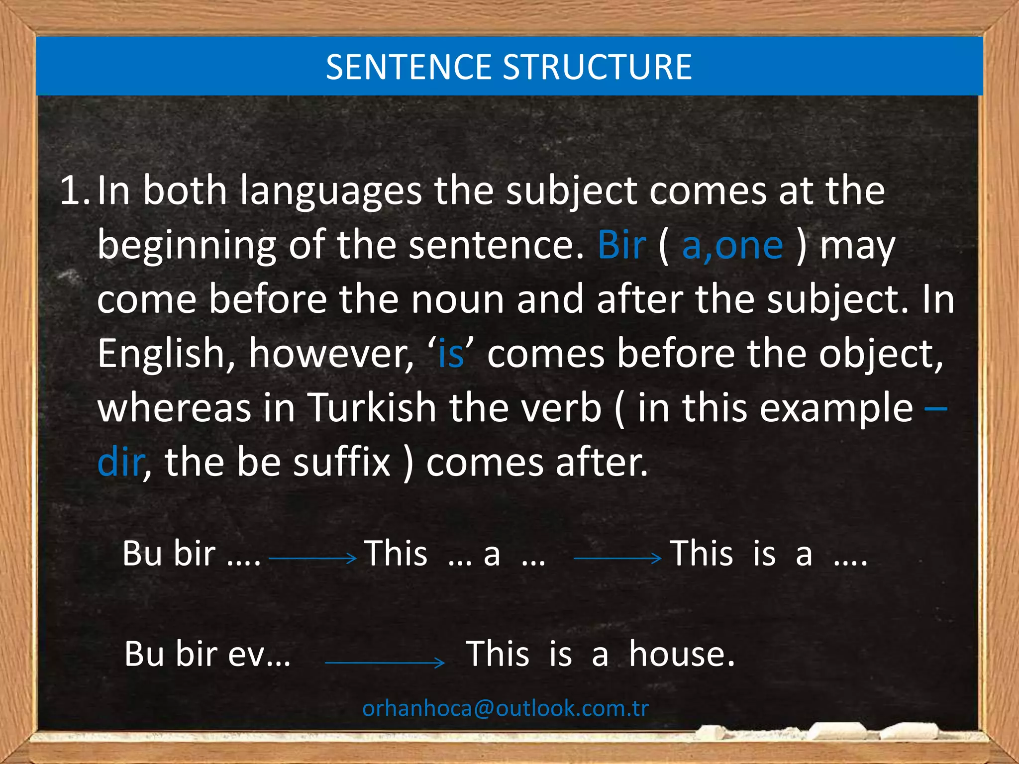 Online Turkish Grammar Vowel Harmony Sentence Structure | PPT