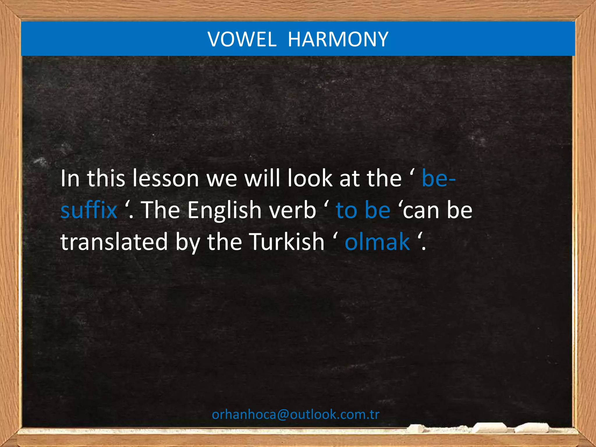 Online Turkish Grammar Vowel Harmony Sentence Structure | PPT