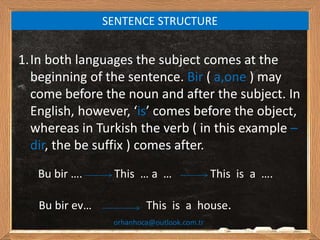 Online Turkish Grammar Vowel Harmony Sentence Structure | PPT