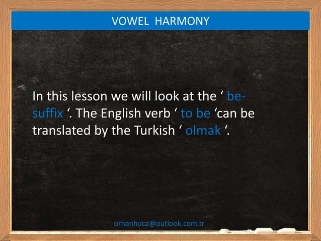 Online Turkish Grammar Vowel Harmony Sentence Structure | PPT