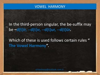 Online Turkish Grammar Vowel Harmony Sentence Structure | PPT