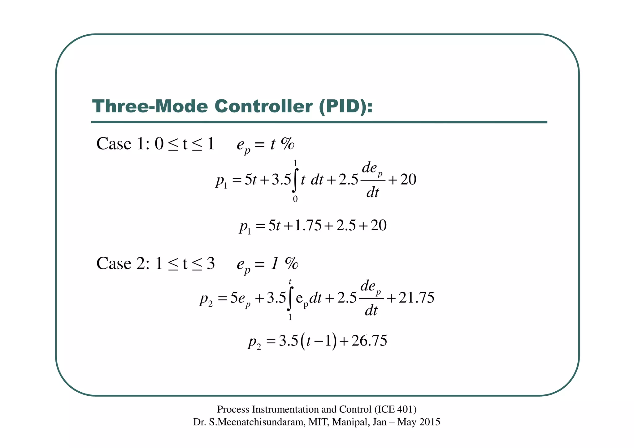 Class 20 effect of kp, ki & kd and pid control mode | PDF