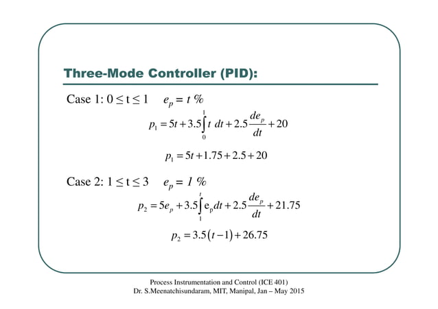 Class 20 effect of kp, ki & kd and pid control mode | PDF | Physics | Science