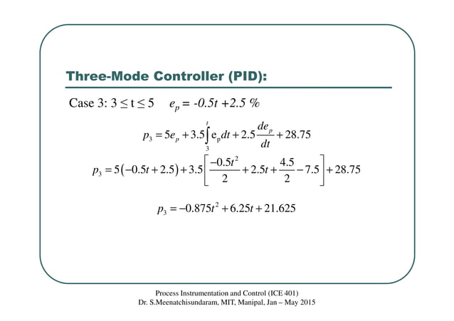 Class 20 effect of kp, ki & kd and pid control mode | PDF | Physics | Science