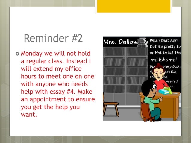 Class 21 writing workshop 4; vocab test 5 | PPT