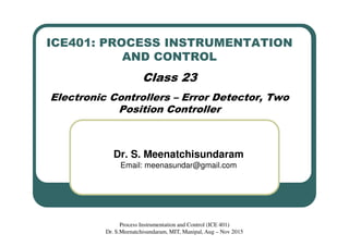 Class 23 electronic controllers | PDF