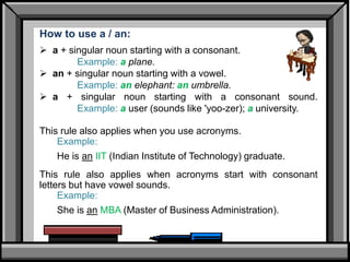 Class 2 Articles.ppt - Types of articles - a/an - the | PPT