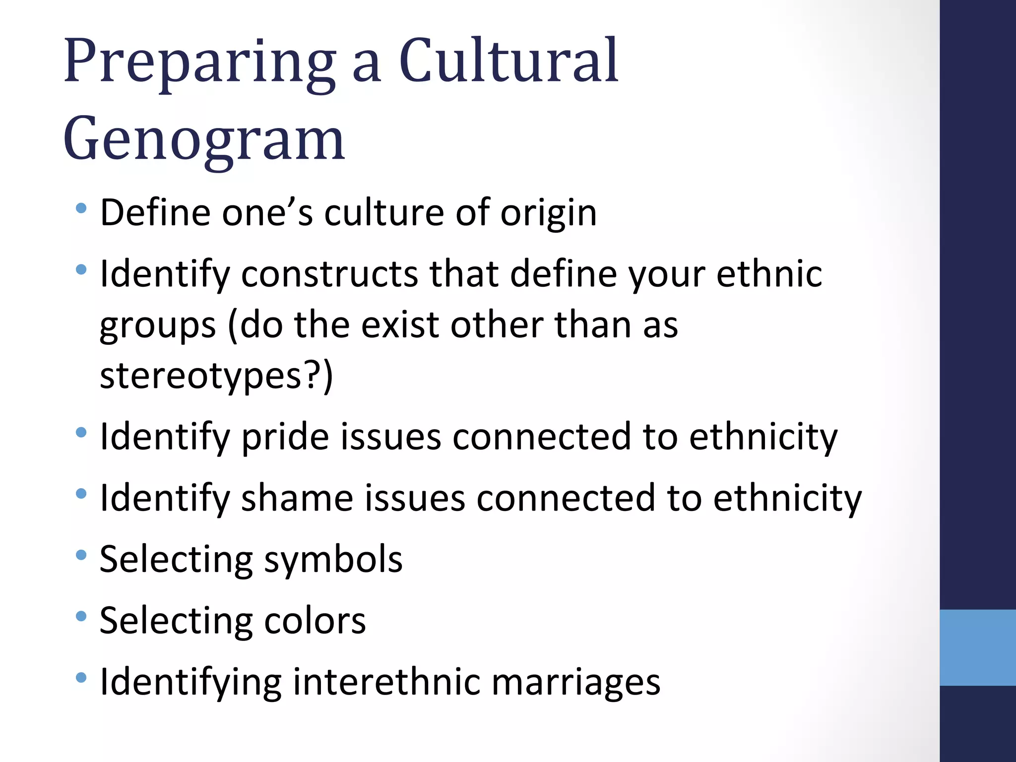 Doing a Cultural Genogram: Hardy & Laszloffy | PPT