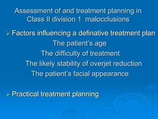 Class II Divison 1 Orthodontics Dentistry by Cezar E. | PDF