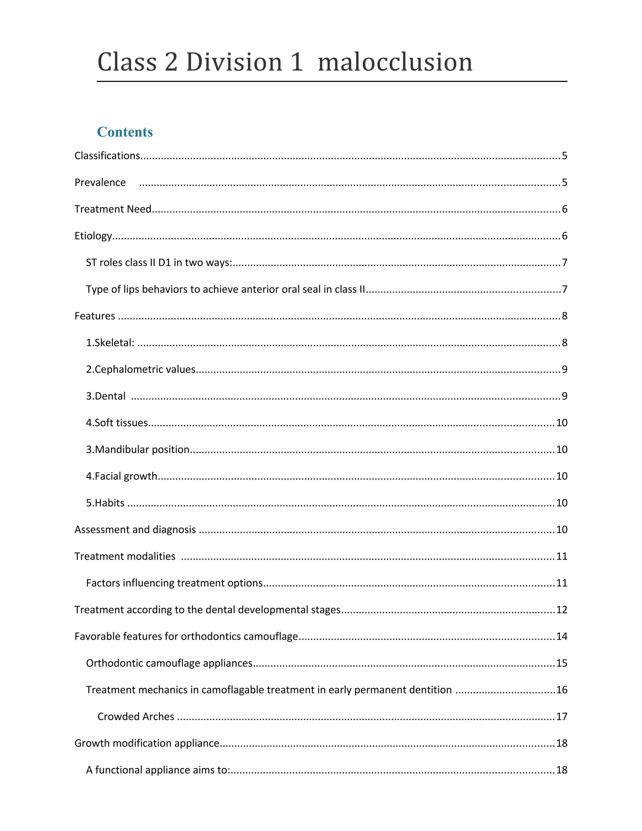 Class 2 Div 1 For Orthodontists By Almuzian Doc