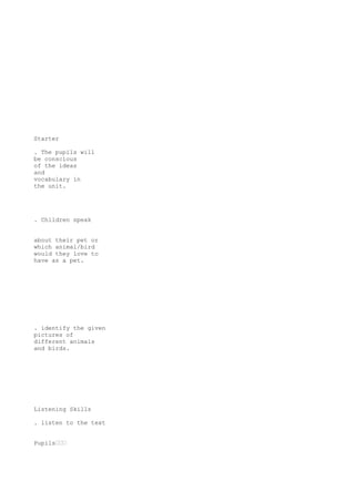 Class 2 english lesson plan unit 2 2013 2014 | TXT