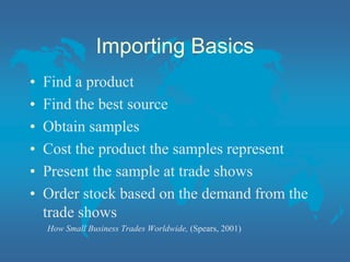 Class 2 for starting an import export business | PPT