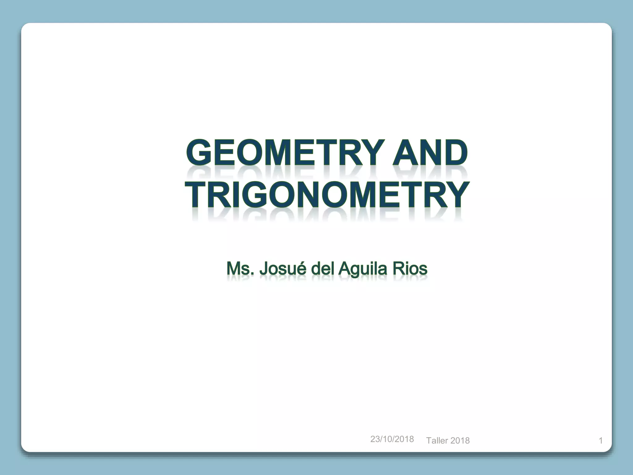 Class2 geometry and trigonometry | PPTX | Geography | Science