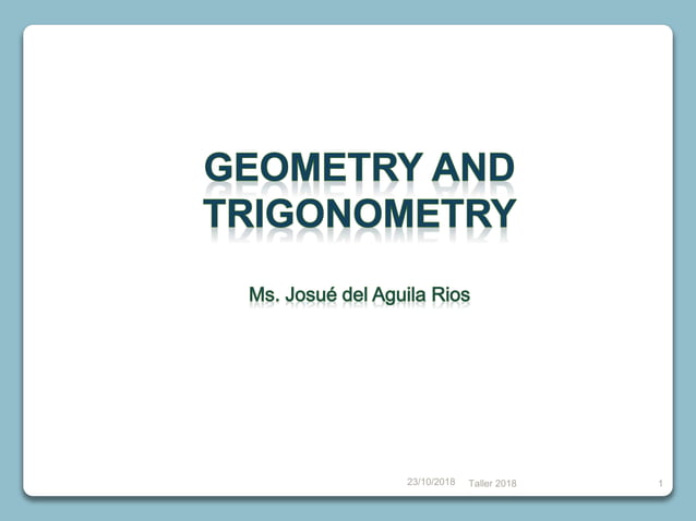 Class2 geometry and trigonometry | PPTX | Geography | Science