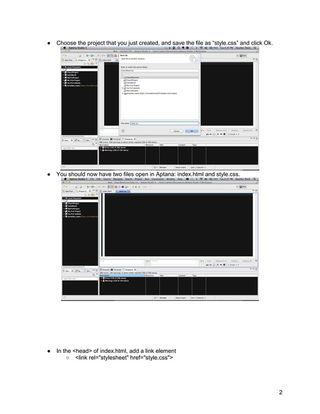 Class 2 Handout 1 Adding A Css Stylesheet Pdf