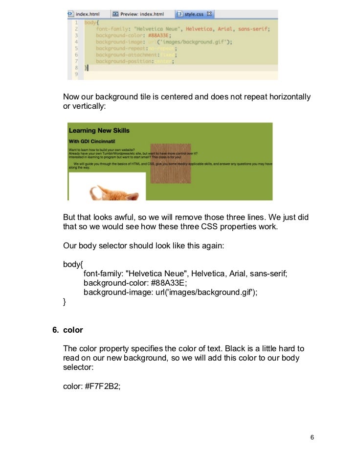 Class 2 handout css exercises (2)