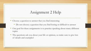 Class 2 instructions | PPTX