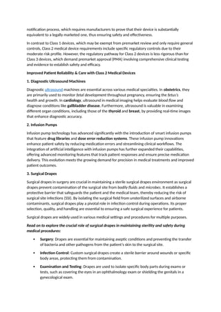 Class 2 Medical Devices: Intersection of Innovation and Regulation | PDF