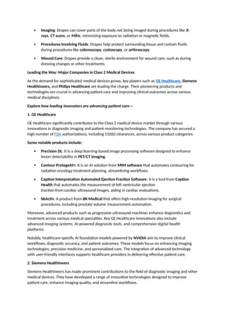 Class 2 Medical Devices: Intersection of Innovation and Regulation | DOCX