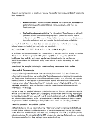 Class 2 Medical Devices: Intersection of Innovation and Regulation | PDF