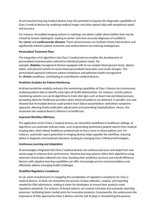 Class 2 Medical Devices: Intersection of Innovation and Regulation | DOCX