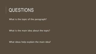 Class 2 Paragraph Writing TOPIC SENTENCES.pptx