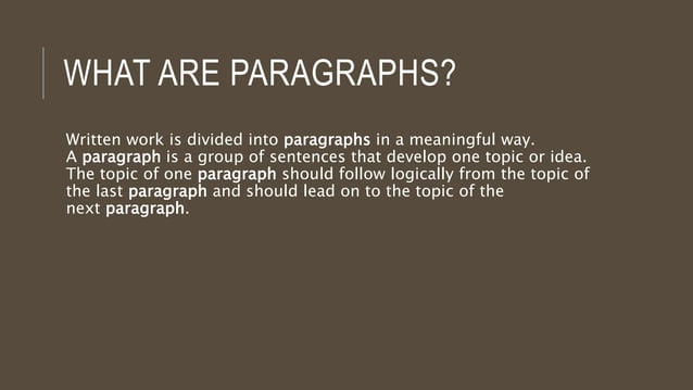 Class 2 Paragraph Writing TOPIC SENTENCES.pptx | Free Download