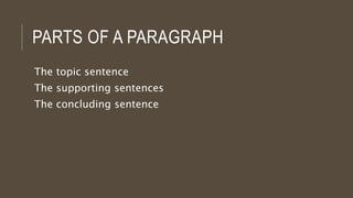 Class 2 Paragraph Writing TOPIC SENTENCES.pptx