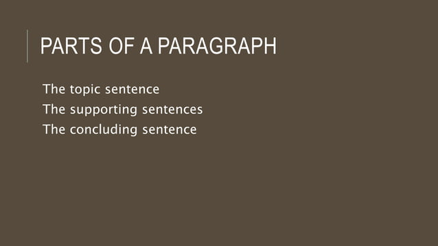 Class 2 Paragraph Writing TOPIC SENTENCES.pptx | Free Download