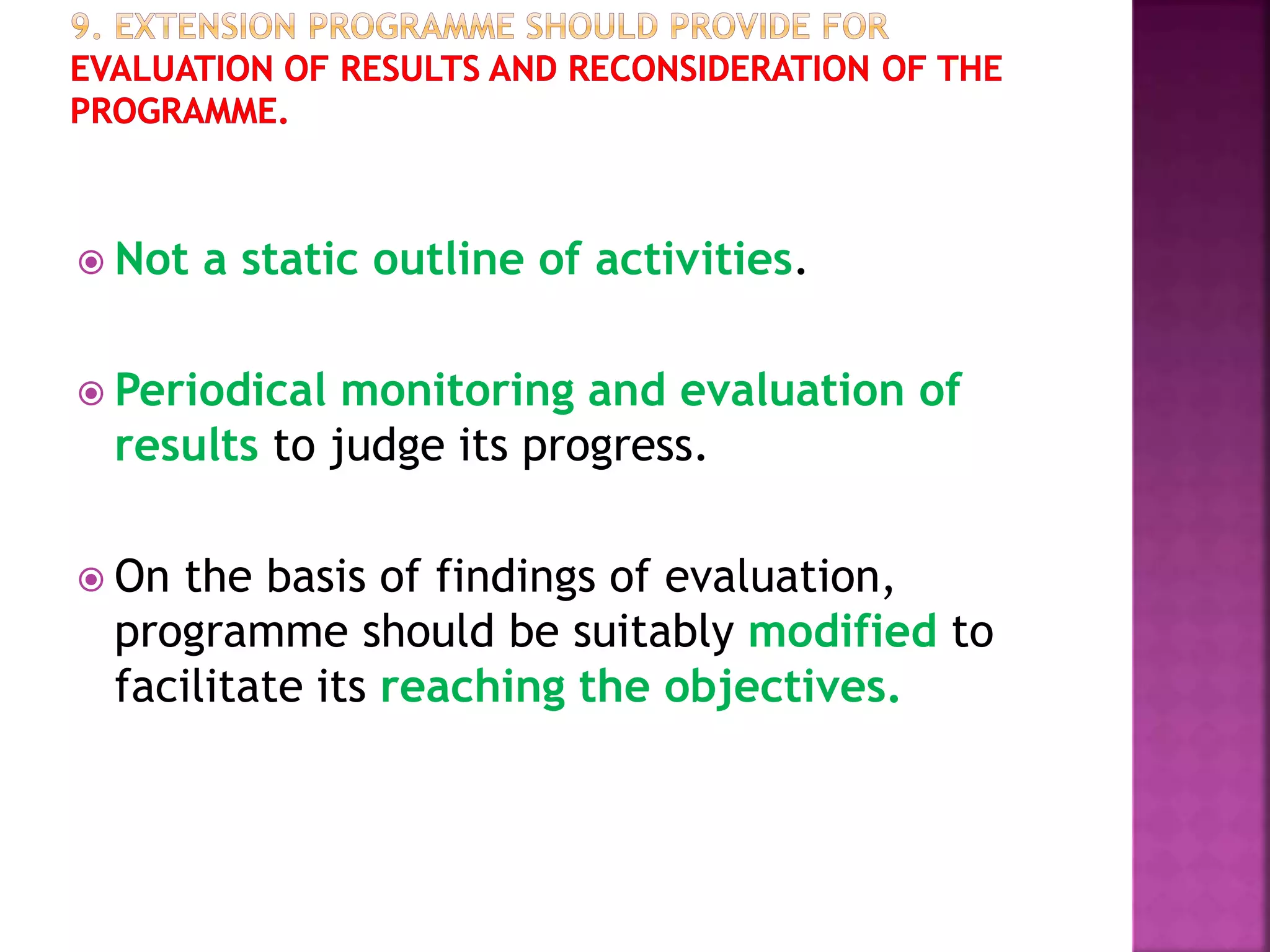 Extension Programme Planning | PPTX
