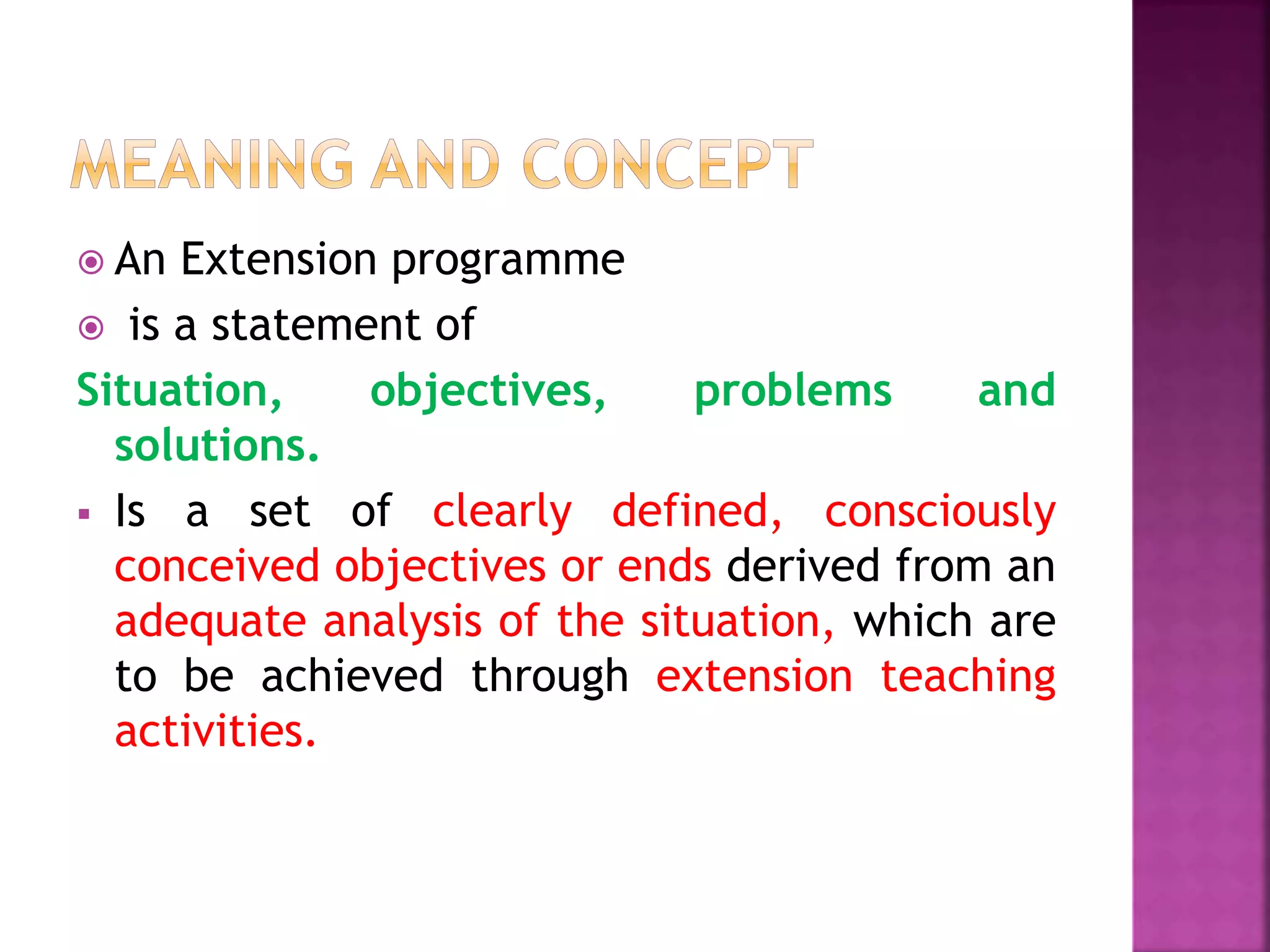 Extension Programme Planning | PPTX