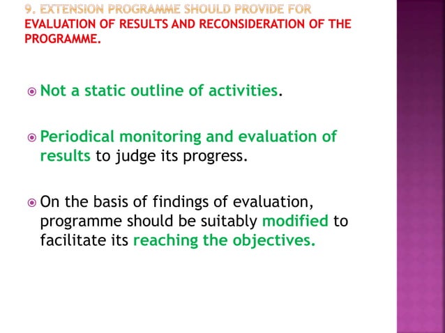 Extension Programme Planning | PPTX