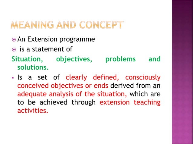 Extension Programme Planning | PPTX