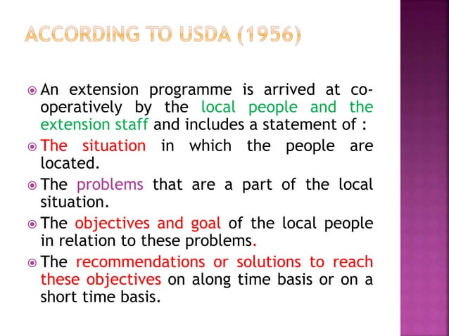 Extension Programme Planning | PPTX