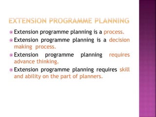 Extension Programme Planning | PPTX
