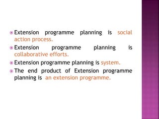 Extension Programme Planning | PPTX