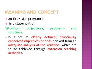 Extension Programme Planning | PPT
