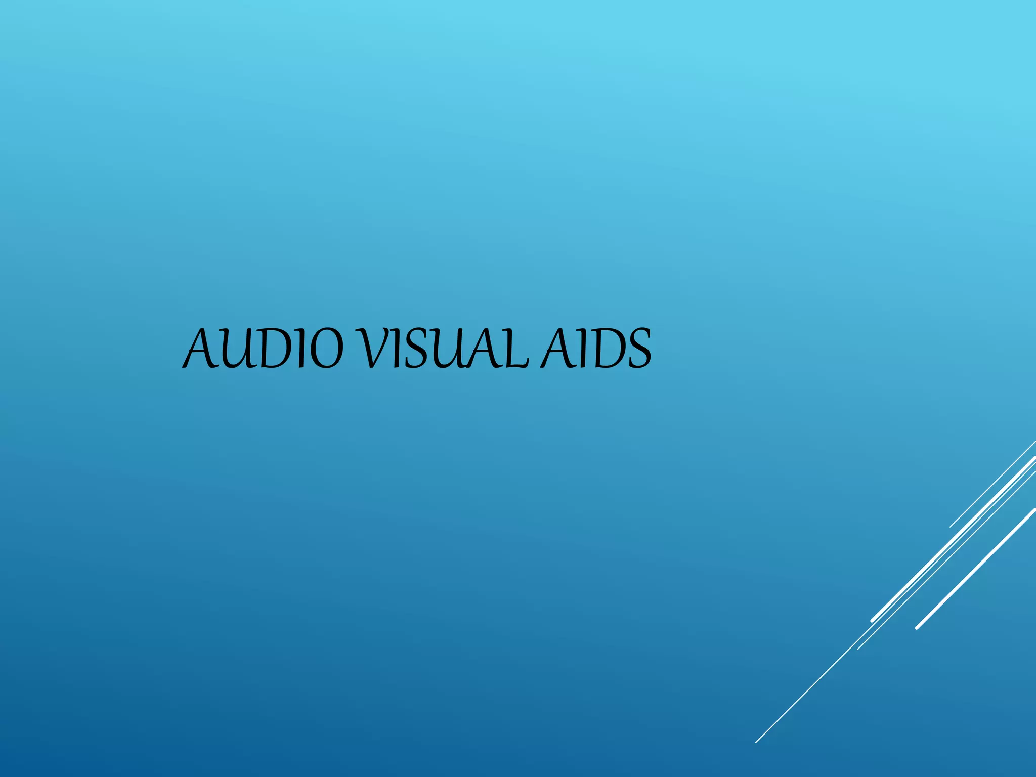 Audio Visual aids | PPTX