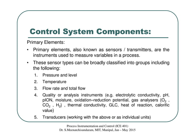 Class 3 control system components | PDF | Chemistry | Science
