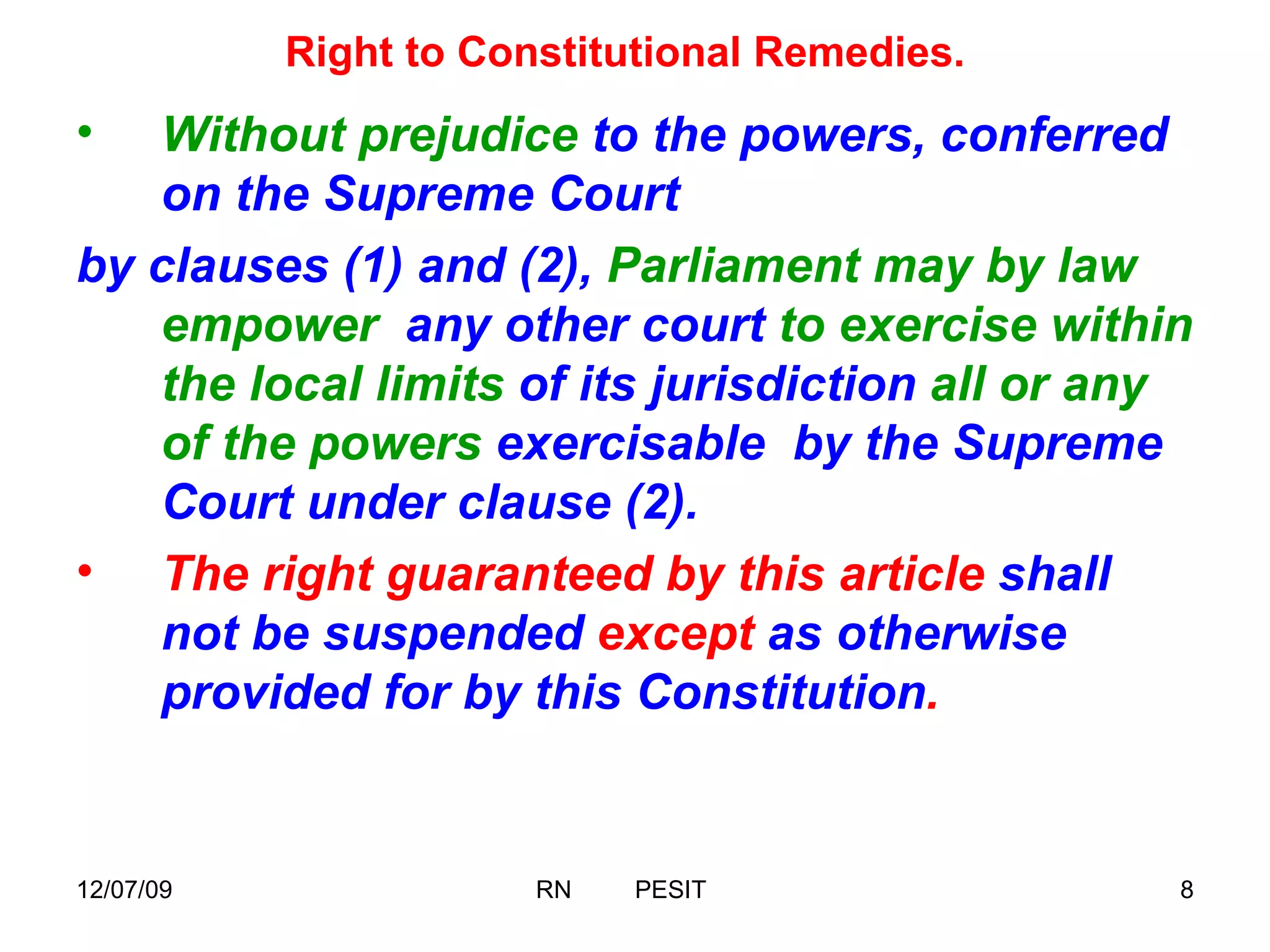 Class3 Fundamental Rights | PPT