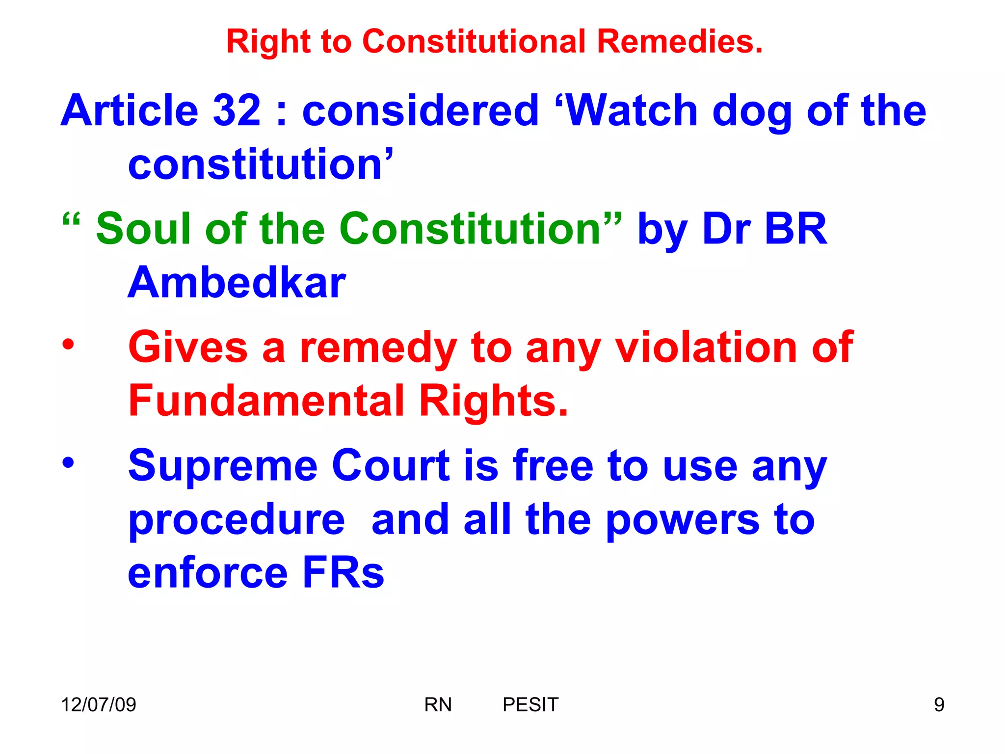 Class3 Fundamental Rights | PPT