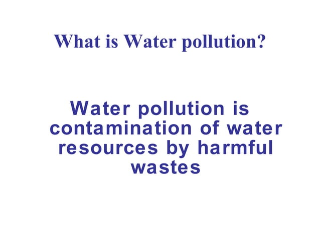 Class3 Water Pollution | PPT