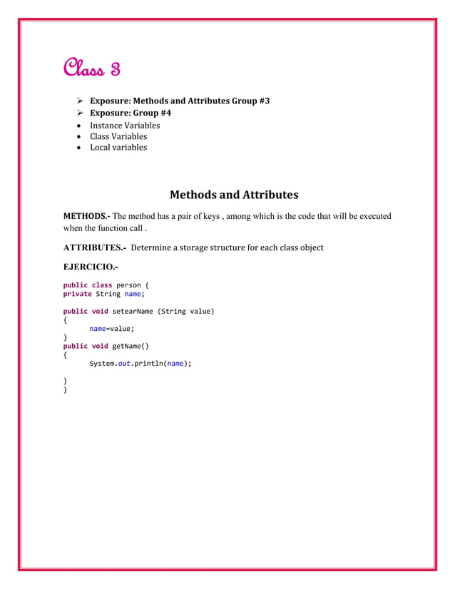 Class 3 2ciclo | PDF